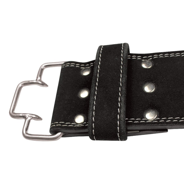 Genuine Leather Powerlifting Belt 4" Wide, Black - Estremo Fitness